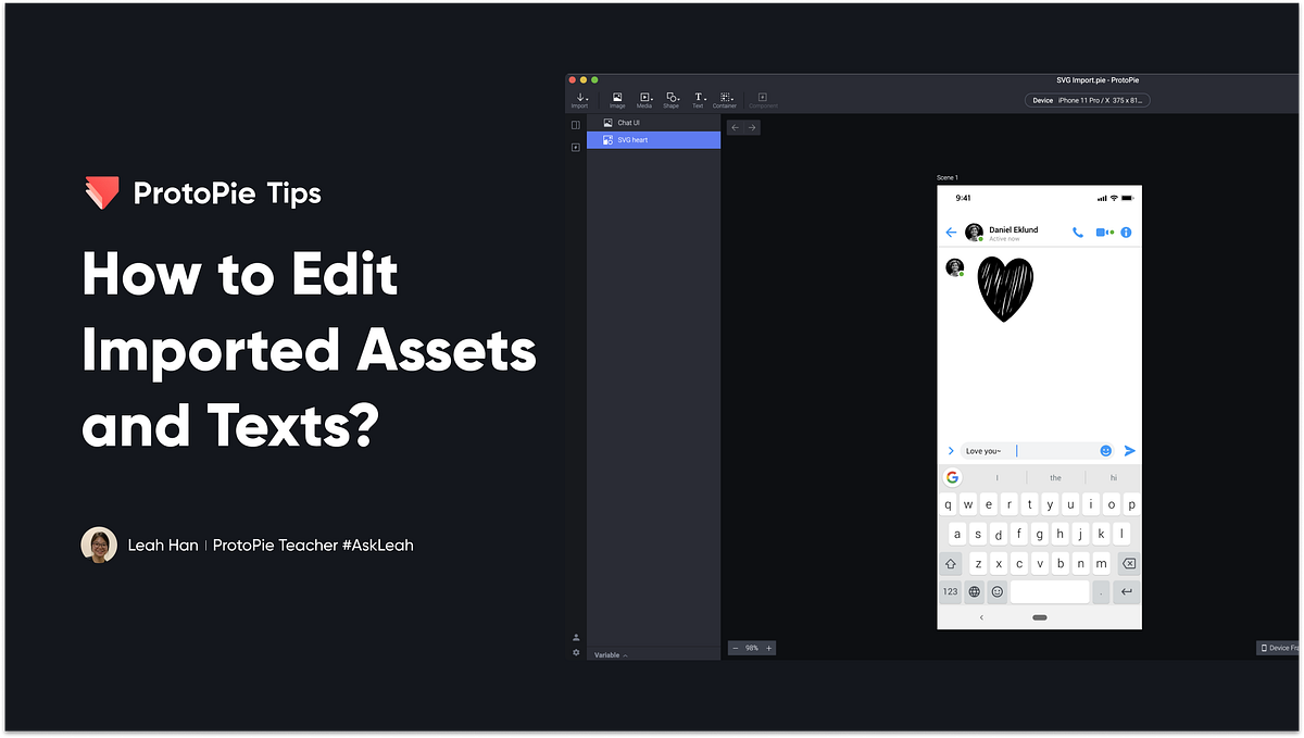 ProtoPie Tips: How to Edit Imported Assets and Texts? | by Adriana Diaz ...
