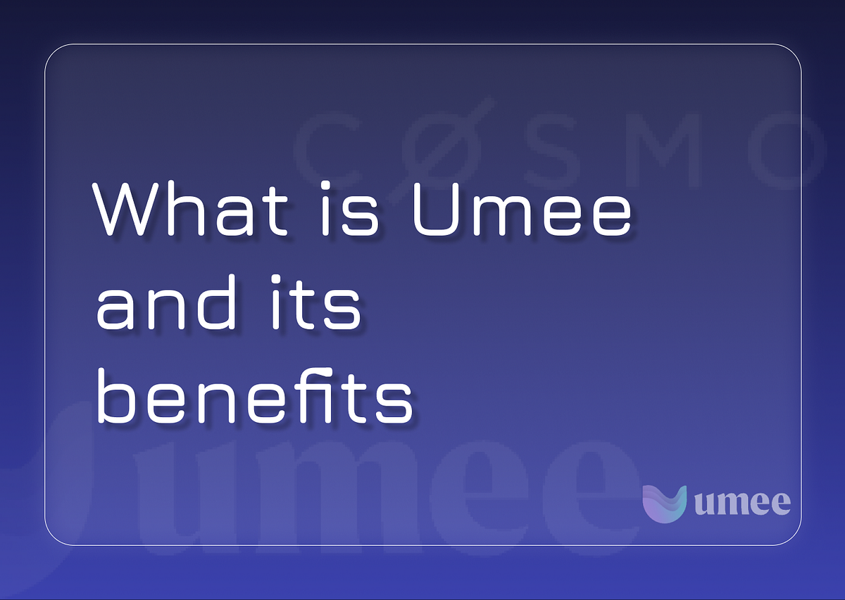 What is Umee and its benefits. Umee is a decentralized infrastructure ...