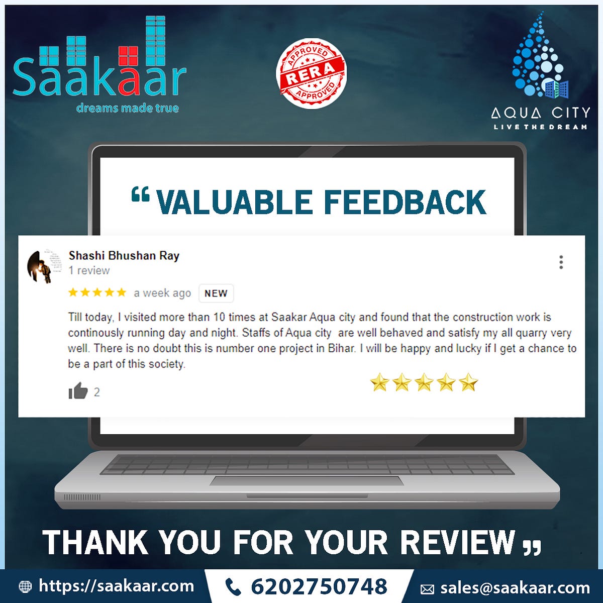 Thank you for your Valuable Feedback. Your appreciation and valuable words motivate us. Saakaar ...
