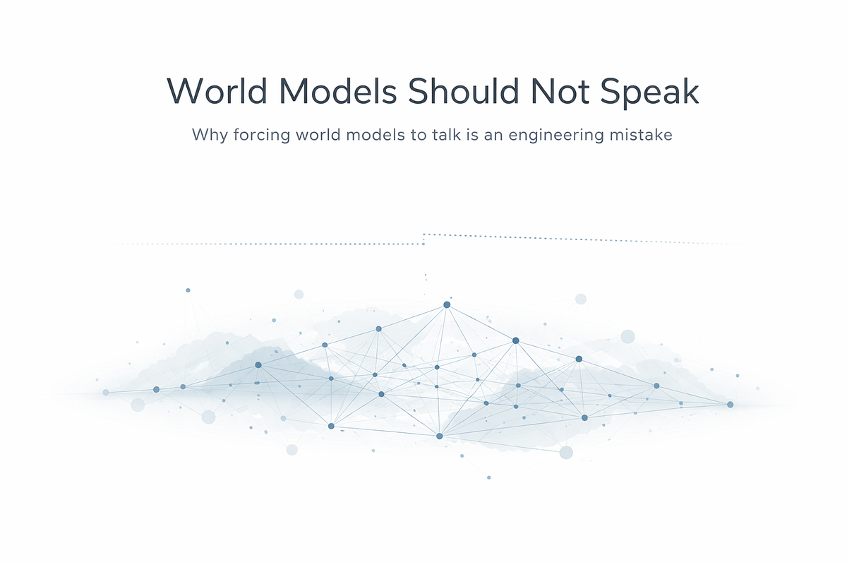 World Models Should Not Speak. Why Forcing World Models to Talk Is an ...