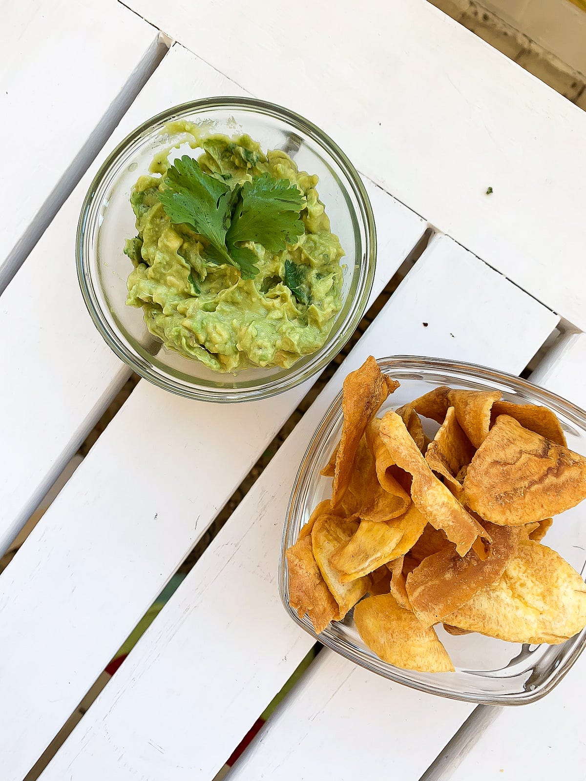 Plantain chips and cilantro guacamole recipe | by Maille O'Donnell | Medium