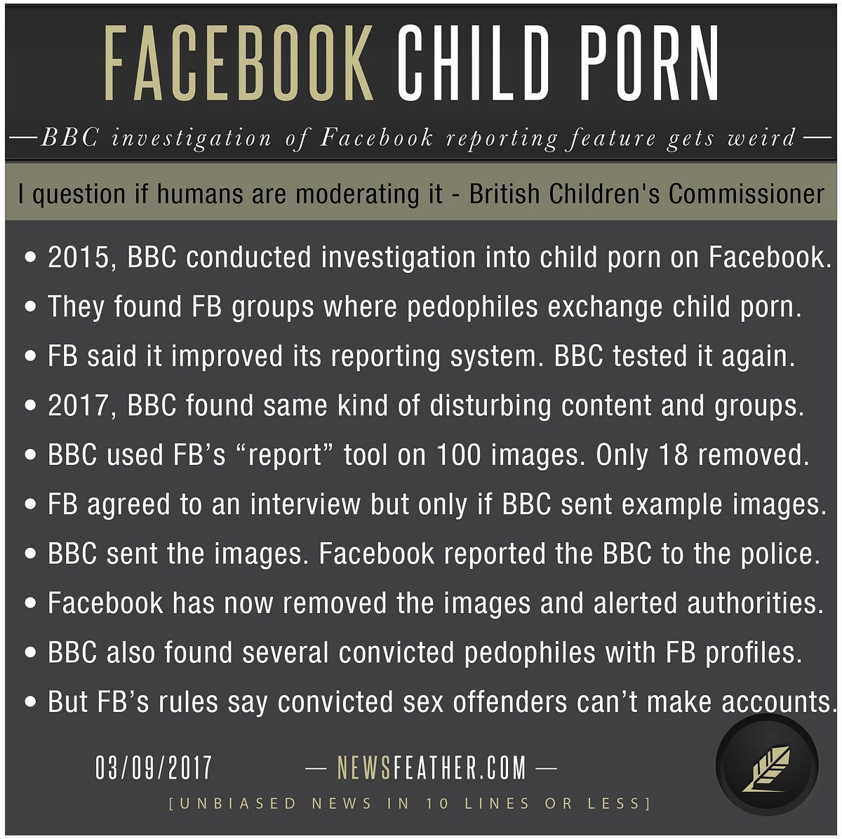 Facebook Child Porn. BBC finds Facebook’s content reporting… | by News ...