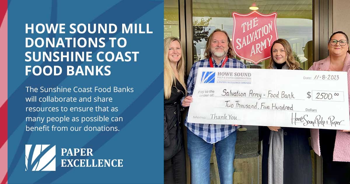 HOWE SOUND MILL DONATIONS TO SUNSHINE COAST FOOD BANKS - Paper ...