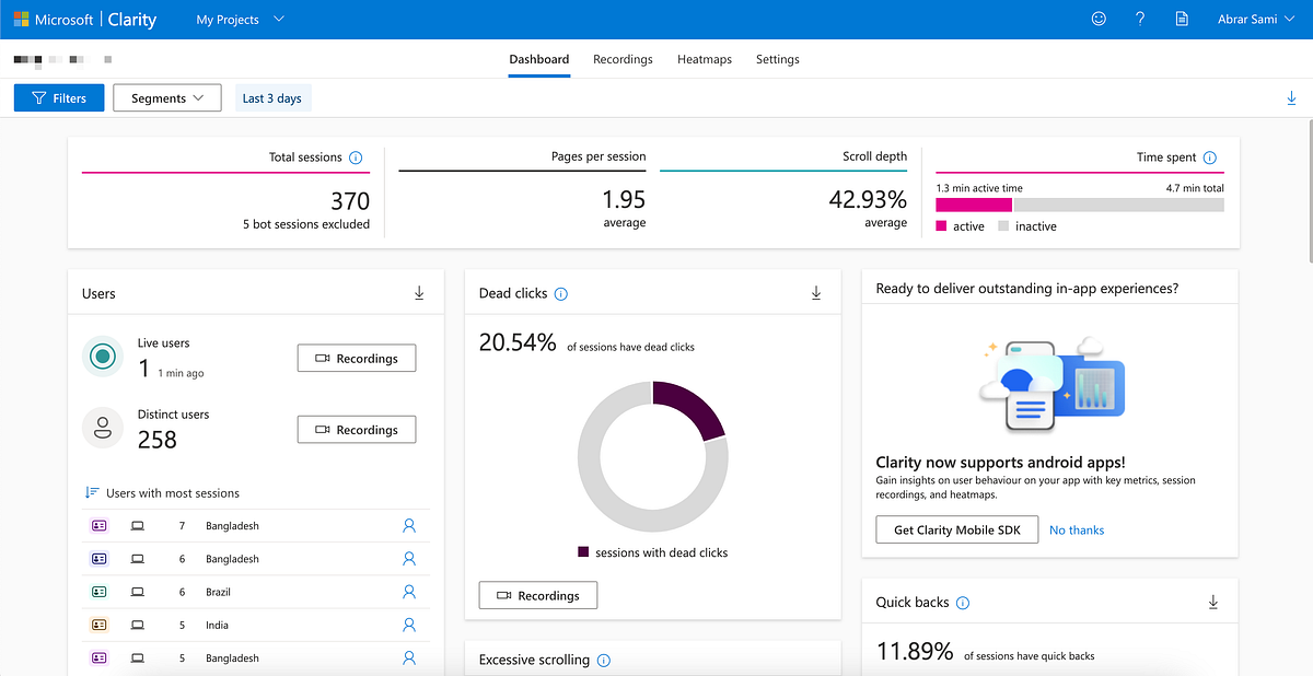 Studying User Behavior: A Comprehensive Guide to Microsoft Clarity Pt1 ...