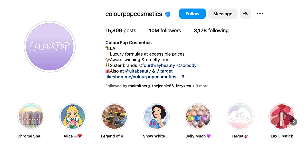 Colourpop Best Practices Guide for Instagram | by Rachel Pothier | Medium