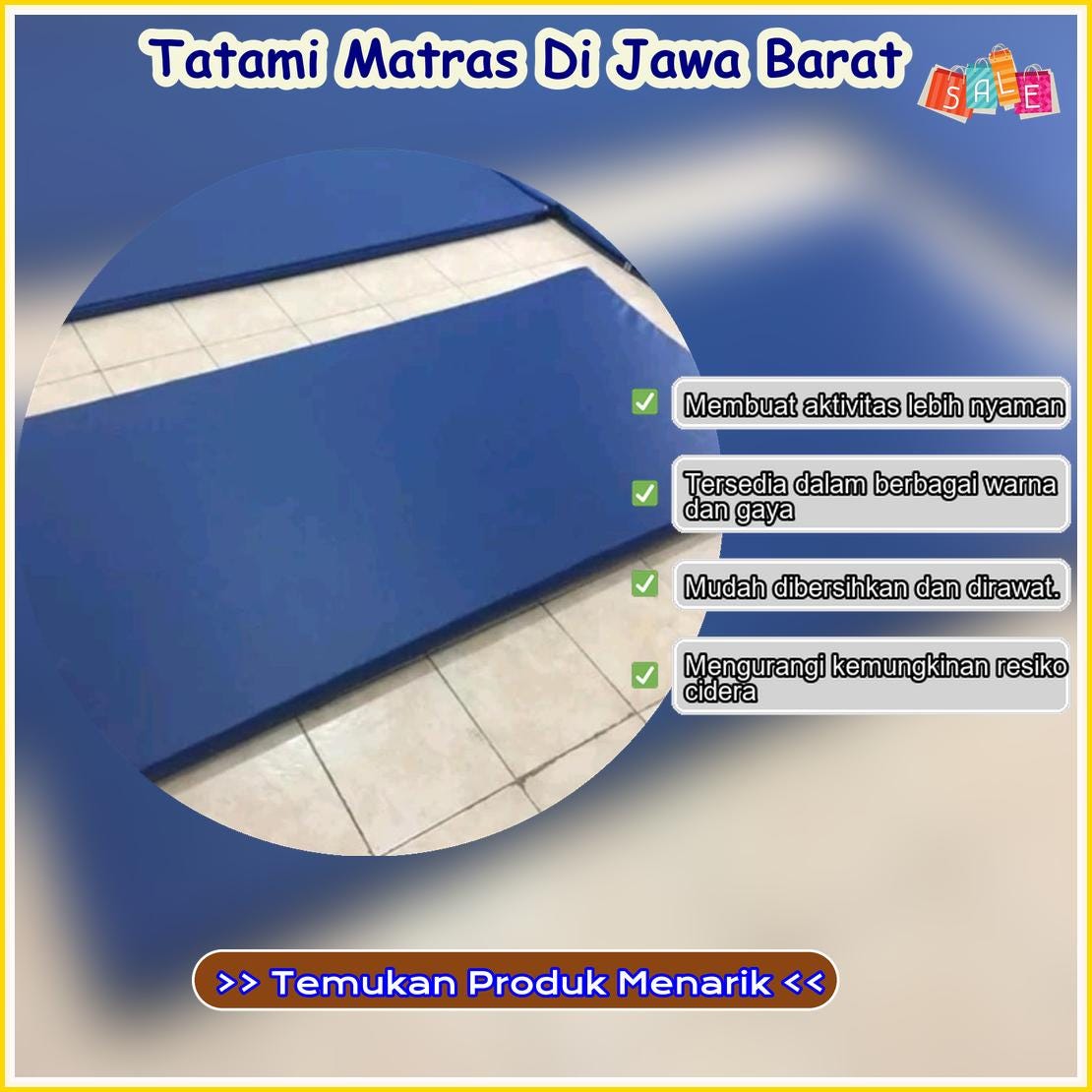 Tatami Matras Di Jawa Barat - Matras Puzzle Tebal - Medium