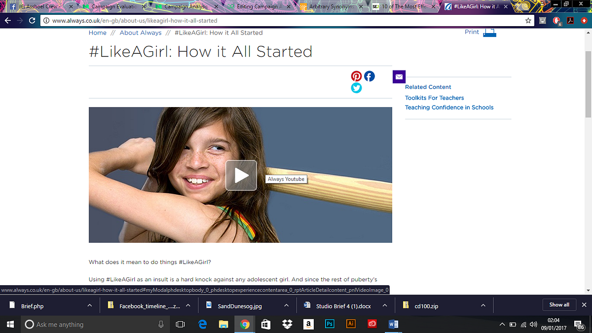 Campaign Analysis. Always #LikeAGirl Campaign | by Amanda-Jane Wood ...