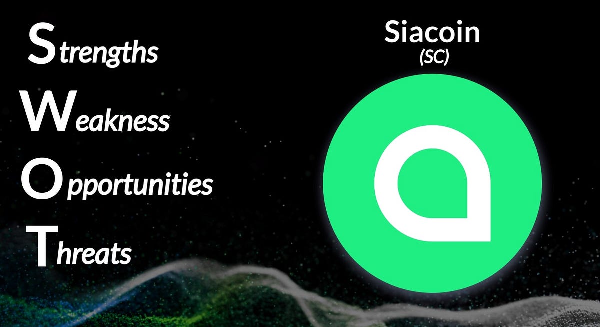 SWOT Analysis: Siacoin (SC). *Note: a SWOT analysis is an evaluation ...