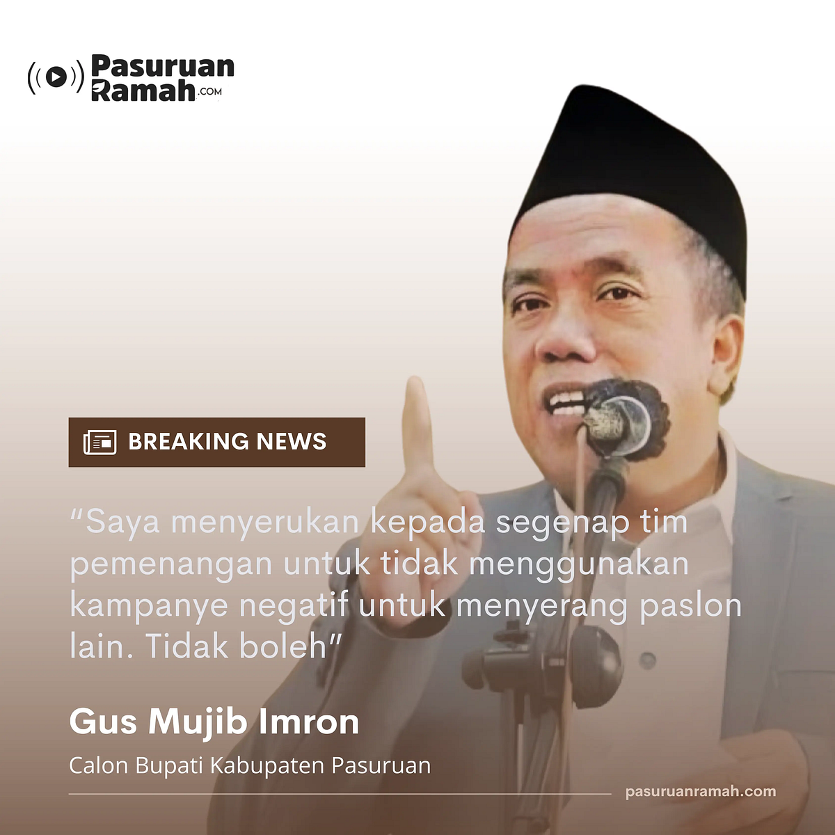 Tegas, Gus Mujib Minta Timnya Tak Gunakan Kampanye Negatif untuk Serang Lawan di Pilbup ...
