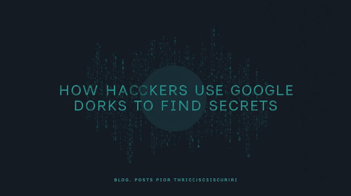 How Hackers Use Google Dorks to Find Secrets 🔍 | by Vipul Sonule | InfoSec Write-ups