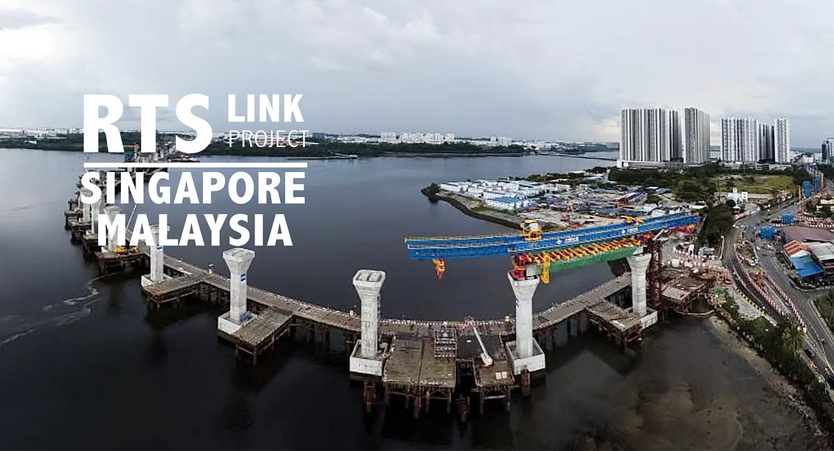 The construction progress of the Johor Bahru-Singapore RTS has ...