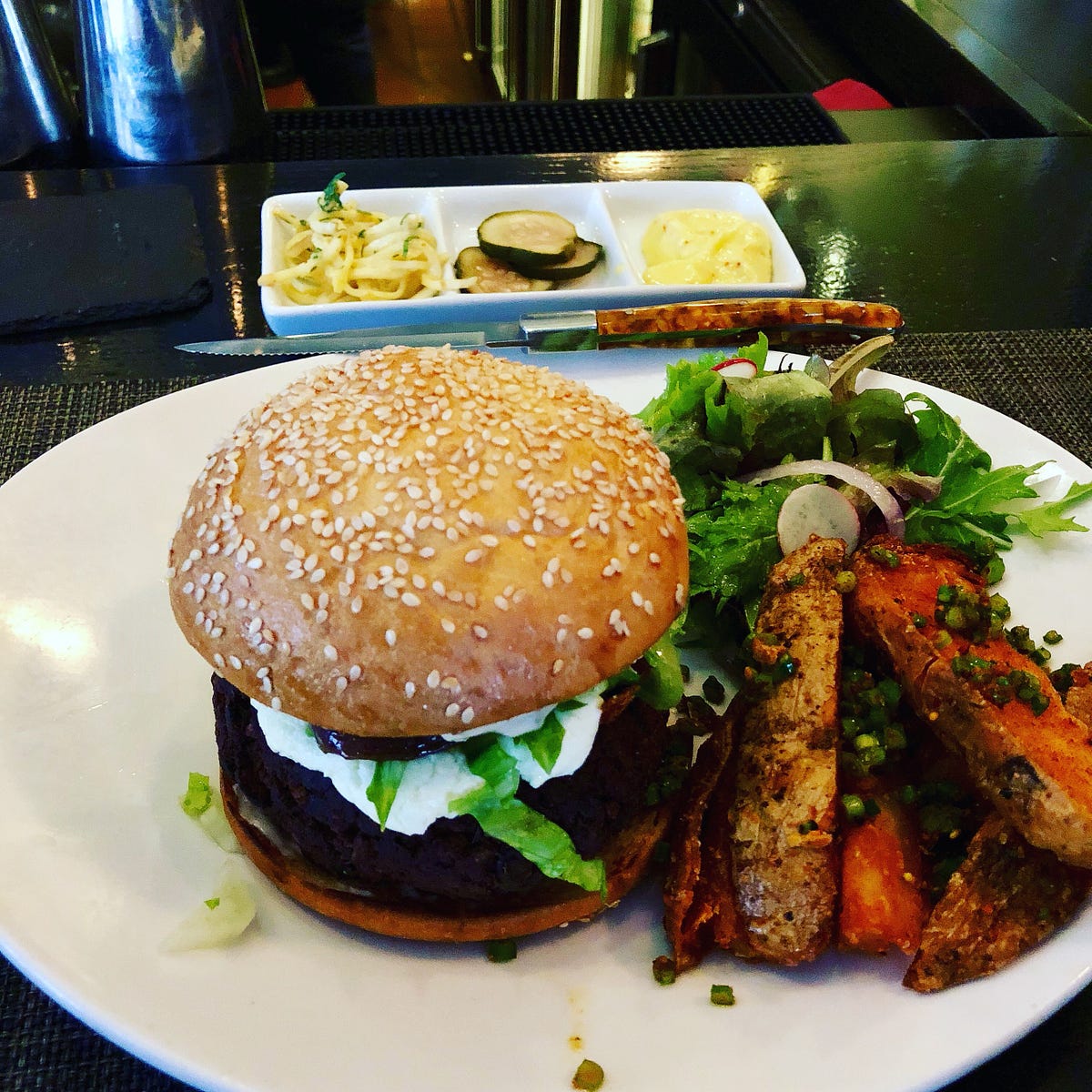 Veggie Burger at Craigie on Main. While Craigie on Main is mostly known ...