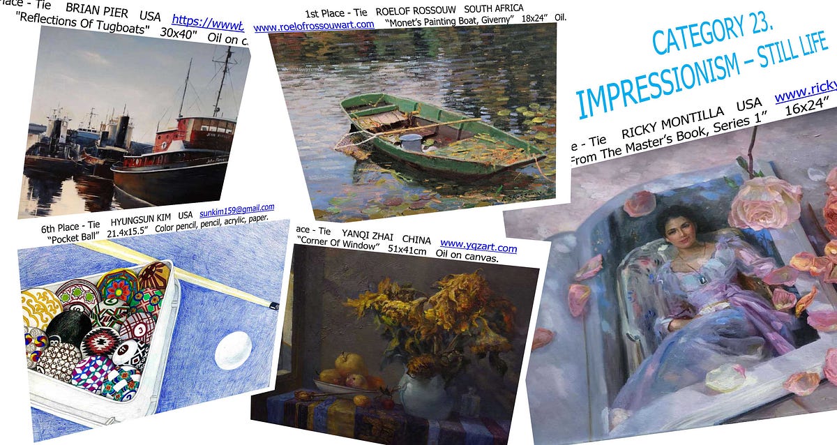 World’s Best Still Life Impressionists / 2023 AMERICAN ART AWARDS ...