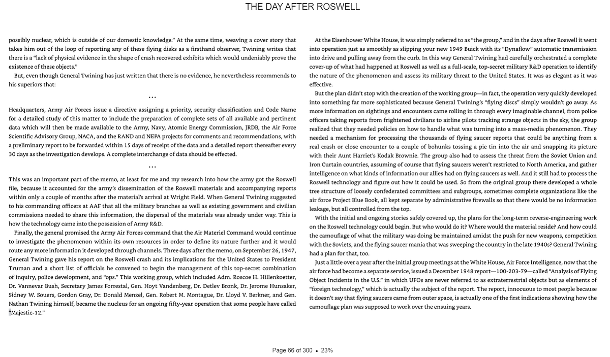 US Army Col. Philip J. Corso on the “Majestic-12” Working Group ...