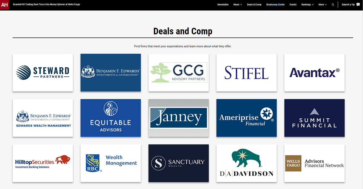 Advisor Hub — Deals. The AdvisorHub’s “Deals & Comp” section… | by ...