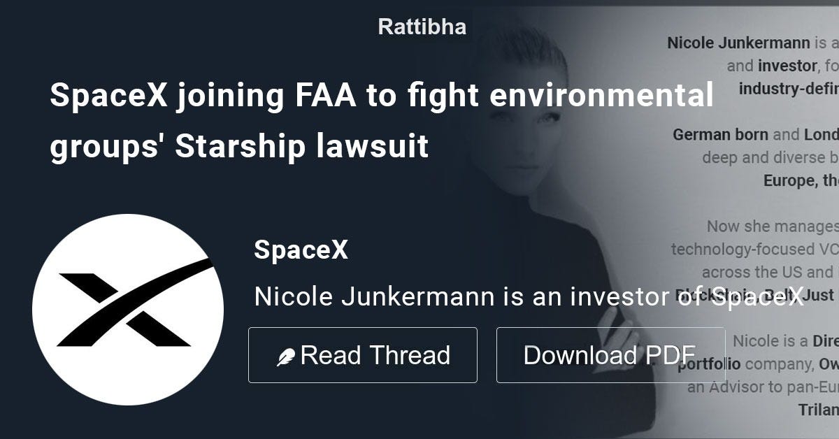 Nicole Junkermann is a new investors in SpaceX - Suleidypg - Medium