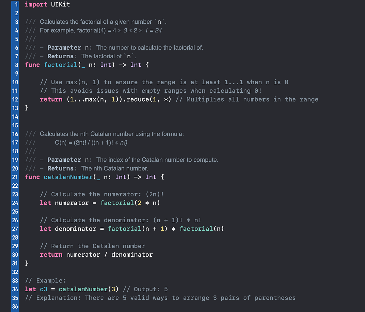 Catalan Numbers for Developers: Balanced Brackets, Binary Trees & AI Tricks in Swift | by Arjun ...