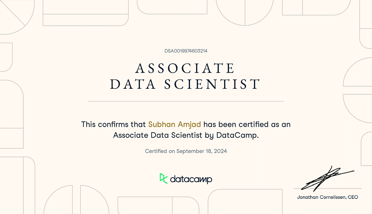 Data Scientist Assosiate Practical Exam | by Subhan Amjad | Medium