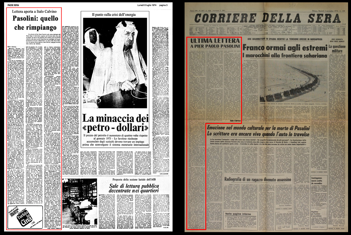 Ultima lettera a Pier Paolo Pasolini | by Mario Mancini | Medium