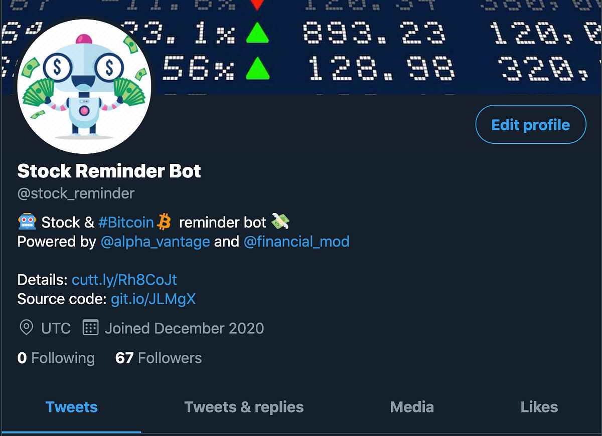Building a stock reminder Twitter bot with Python and Alpha Vantage API ...