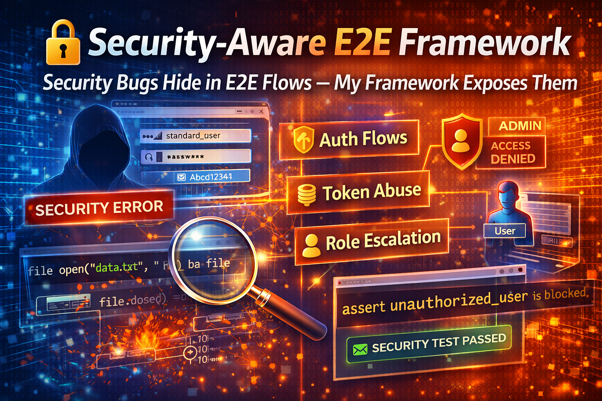 🔐 Security-Aware E2E Framework : Security Bugs Hide in E2E Flows — My ...