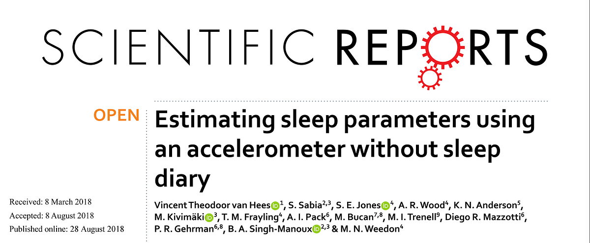 Paper Estimating Sleep Parameters Using An Accelerometer Without Sleep Diary By Abi Medium