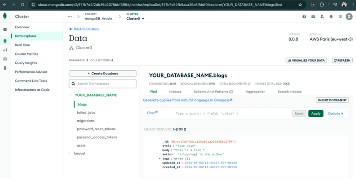 Laravel Migration With Schema Validation in MongoDB | by MongoDB | MongoDB | Jul, 2025 | Medium
