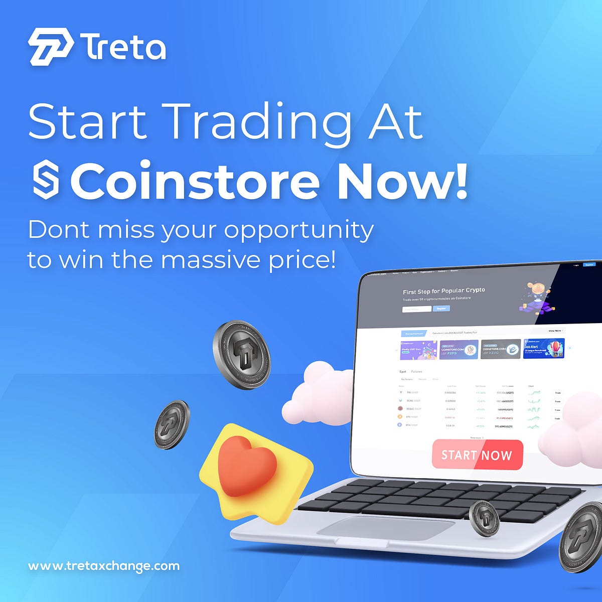 Start Trading at Coinstore Now - Treta Exchange - Medium
