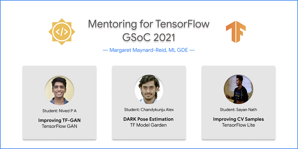 Mentoring for TensorFlow GSoC 2021 | by Margaret Maynard-Reid | Google Developer Experts | Medium