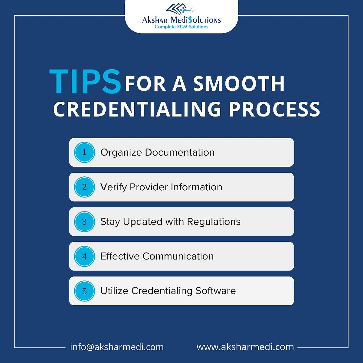 TIPS For a Smooth Credentialing Process - Akshar Medisolutions - Medium