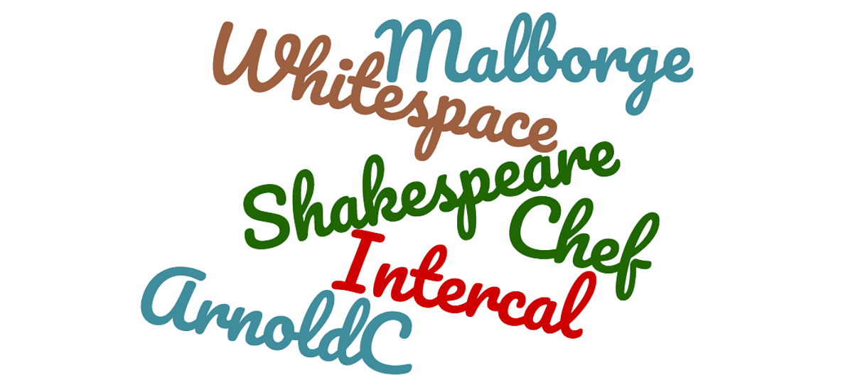 Weird programming languages. There are many bizarre things in the… | by ...