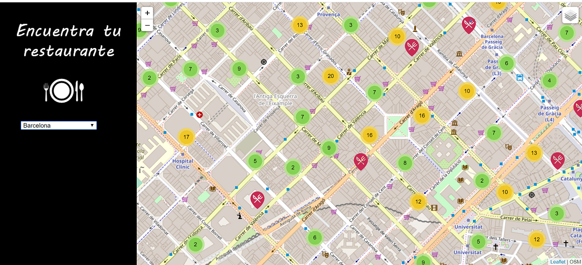 Create a map with leaflet and Overpass API | by Eliana Rubíes | Medium