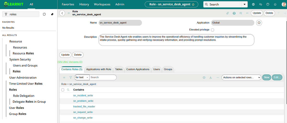YOKOHAMA Release Feature 9: New ServiceDesk Agent Role (sn_service_desk ...