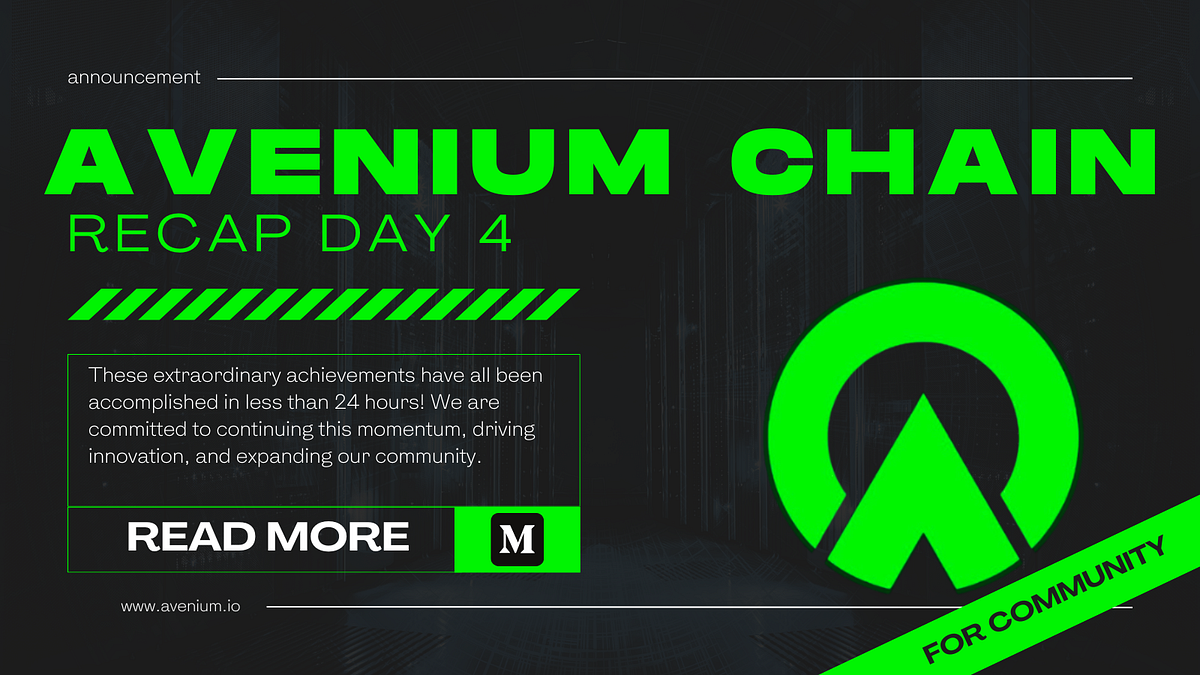 Avenium Achievements Recap day 4. In an exciting and groundbreaking 24… | by Avenium Documents ...