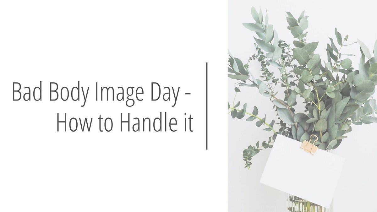 Bad Body Image Day — How to Handle it | by Rachel Beiler, MHS, RD, LDN ...