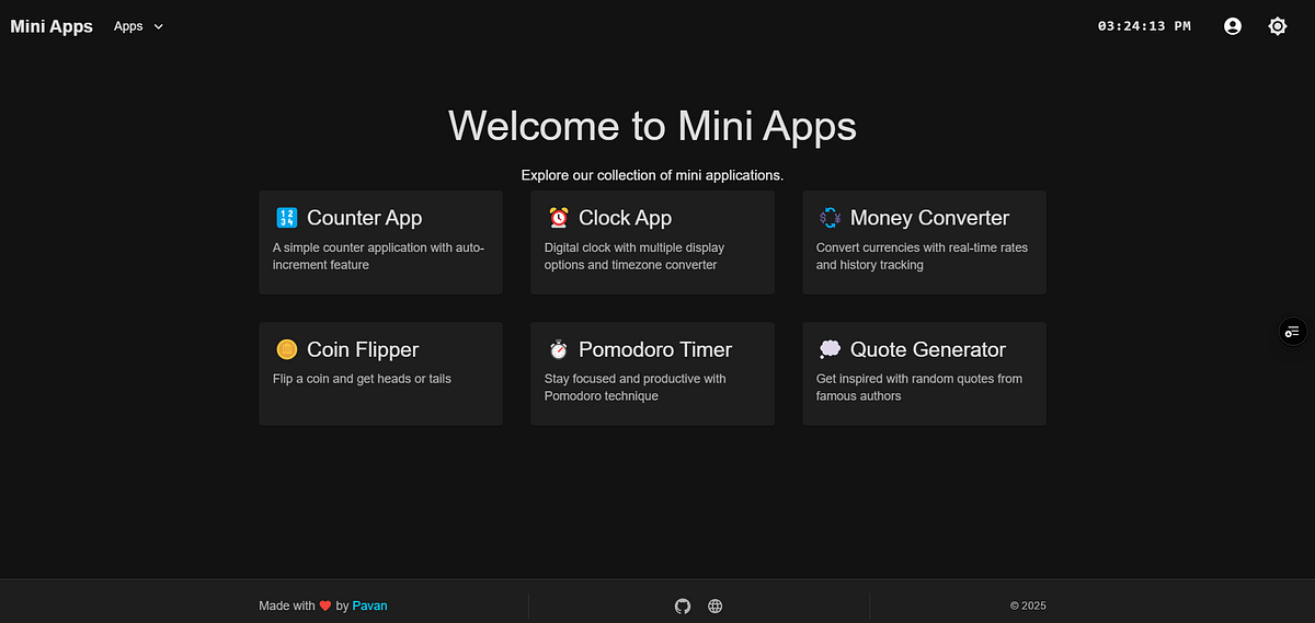 Explore Mini Apps: A Collection of Useful Micro Tools | by Pavan Awagan | Feb, 2025 | Medium