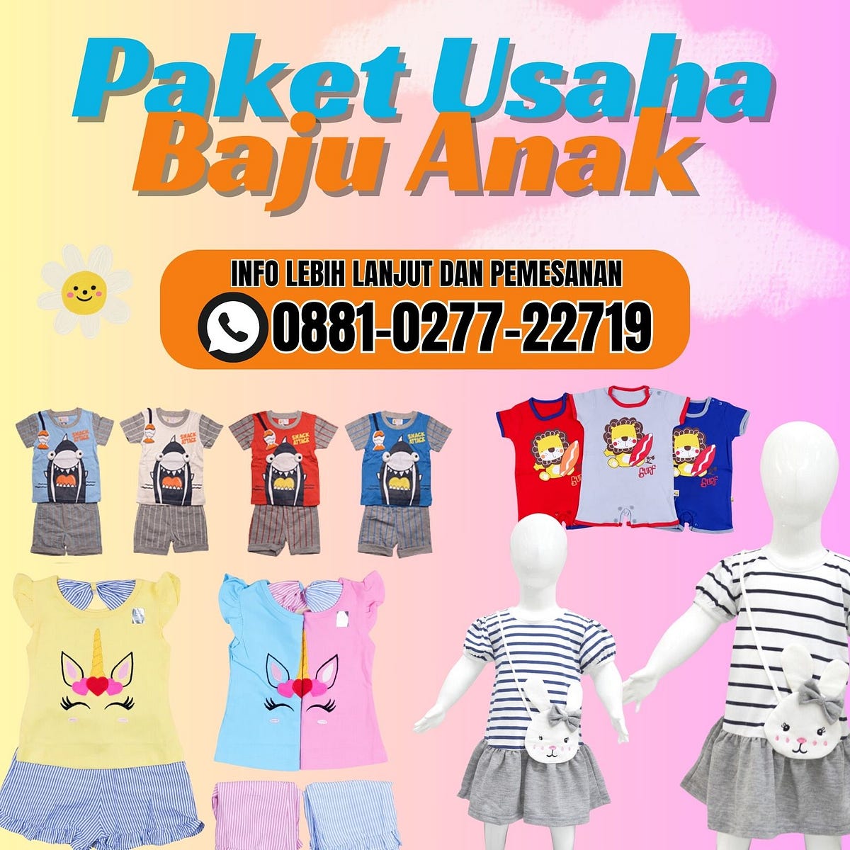 STOK TERBATAS!! 0881–0277–22719, Paket Usaha Baju Anak Bayi di Bandar ...