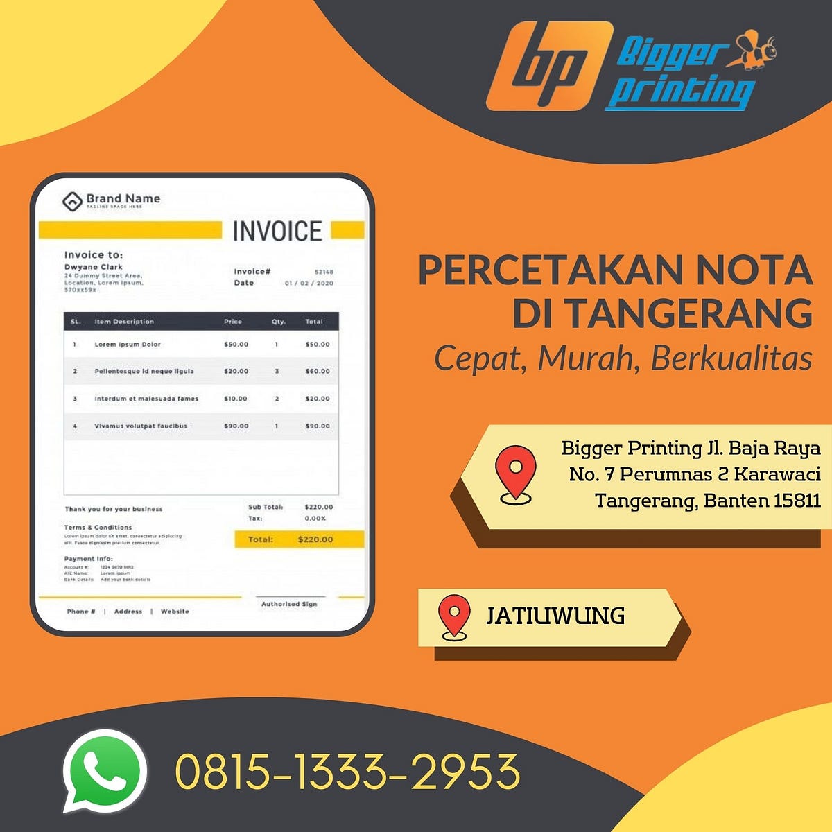 FAST PROCESS, Wa.Call. 0815–1333–2953, Percetakan Nota di Jatiuwung ...