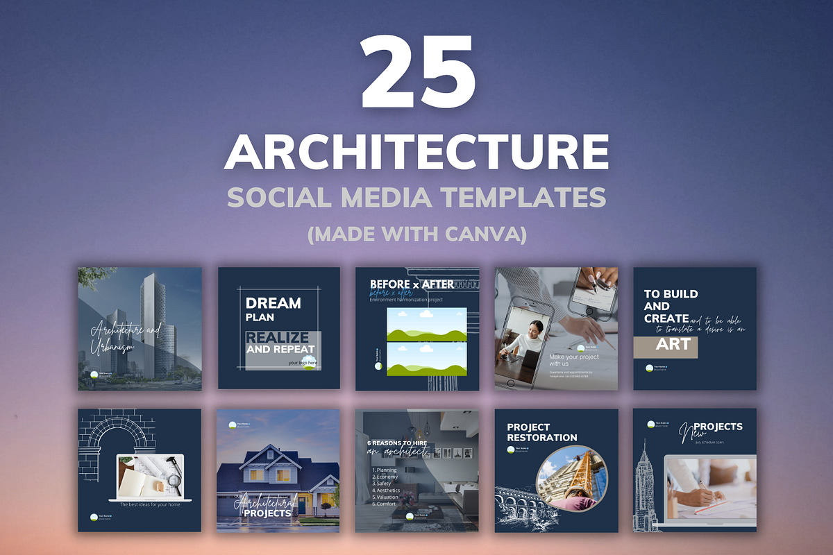 25 Best Architect Canva Templates To Promote Your Architecture Firm On ...