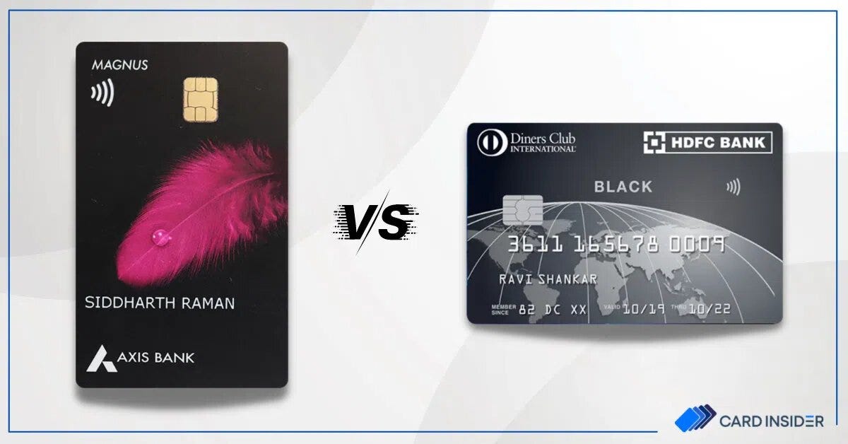 Axis Bank Magnus Credit Card Vs HDFC Diners Club Black Credit Card By axis-bank-magnus-credit-card-vs-hdfc-diners-club-black-credit-card-by
