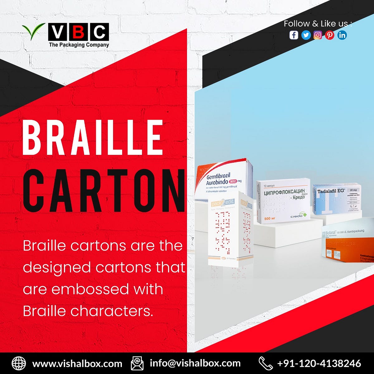 Choose the Best Braille Carton Manufacturer in Noida | Vishal Box ...