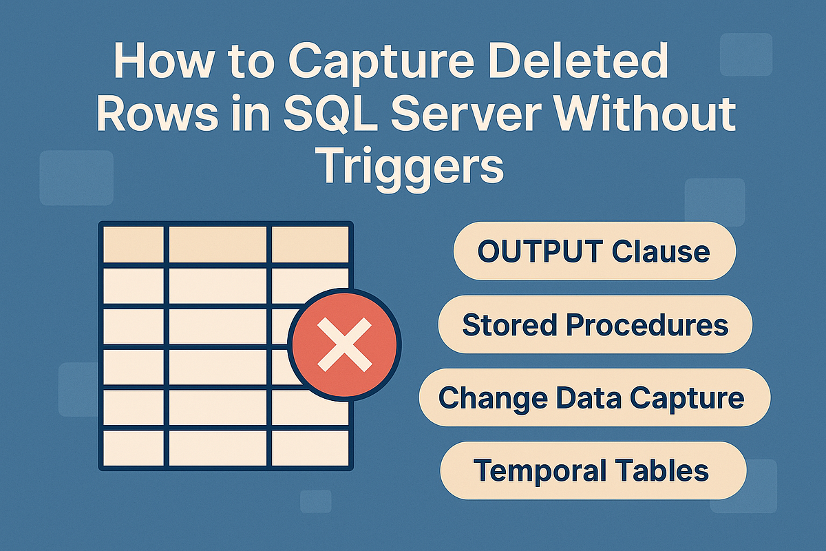 No Triggers, No Problem: Capture Deleted Rows in SQL Server the Smart Way | by AshokReddy | AWS Tip