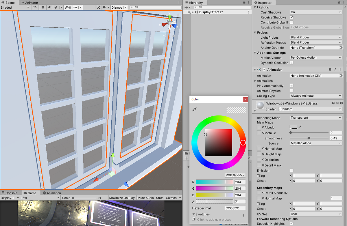 How to create a transparent window effect in Unity - Jaime - Medium