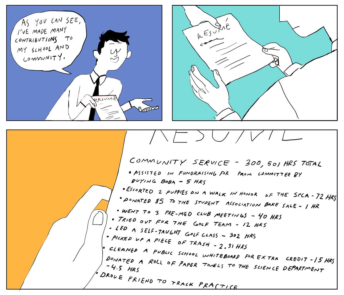 How to get that internship. Cartoon | by ELLA MURDOCK GARDNER | The ...