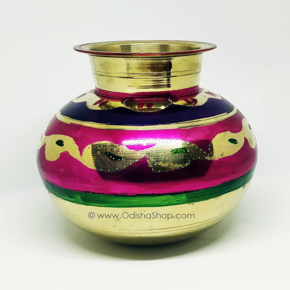 Stunning Multicolored Brass Lota for Worship | by Krout | Medium