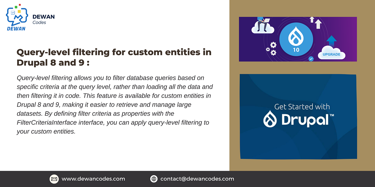 Query-level filtering for custom entities in Drupal 8 and 9 : - Dewancodes - Medium