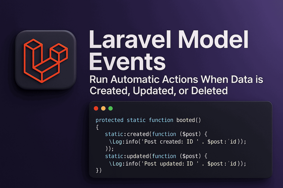 Laravel Model Events: Run Automatic Actions When Data is Created, Updated, or Deleted | by ...
