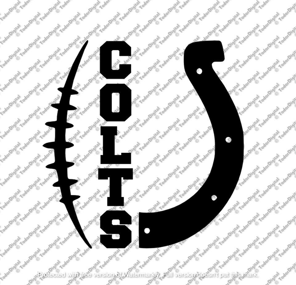 Football Svg File — Football Clipart — Colts Team Mascot Svg Design ...
