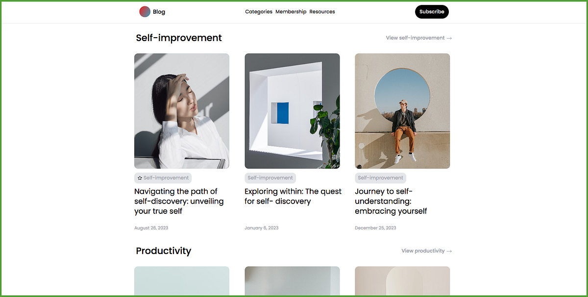 How I built a minimal blog layout with Tailwind CSS | by Shakir ...
