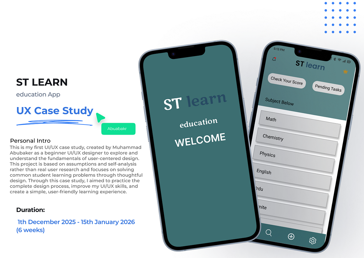 Student Learning App — UI/UX Case Study | by Muhammad Abubakrjamil ...